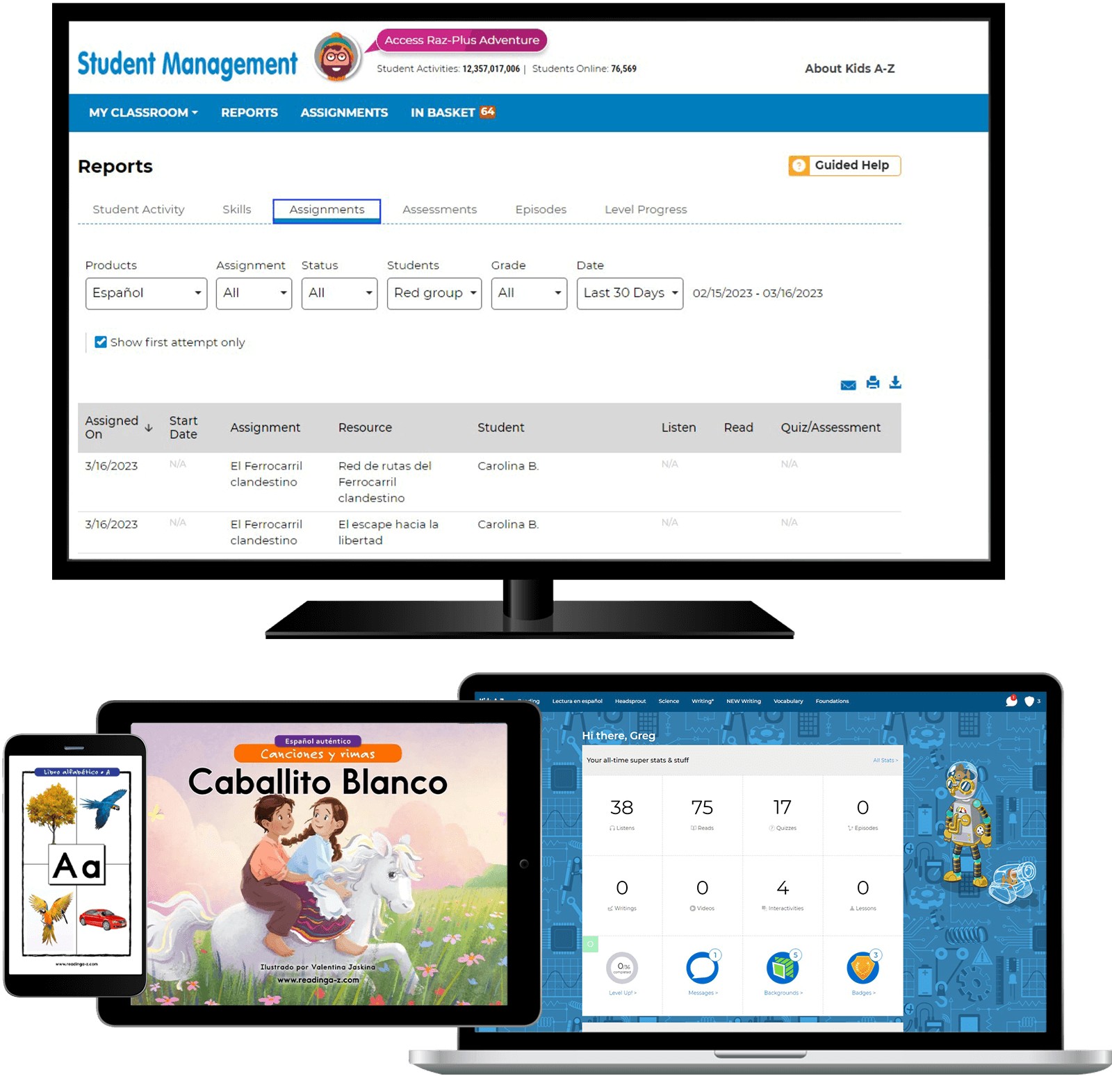 Raz Plus EN – ES – b-1tech